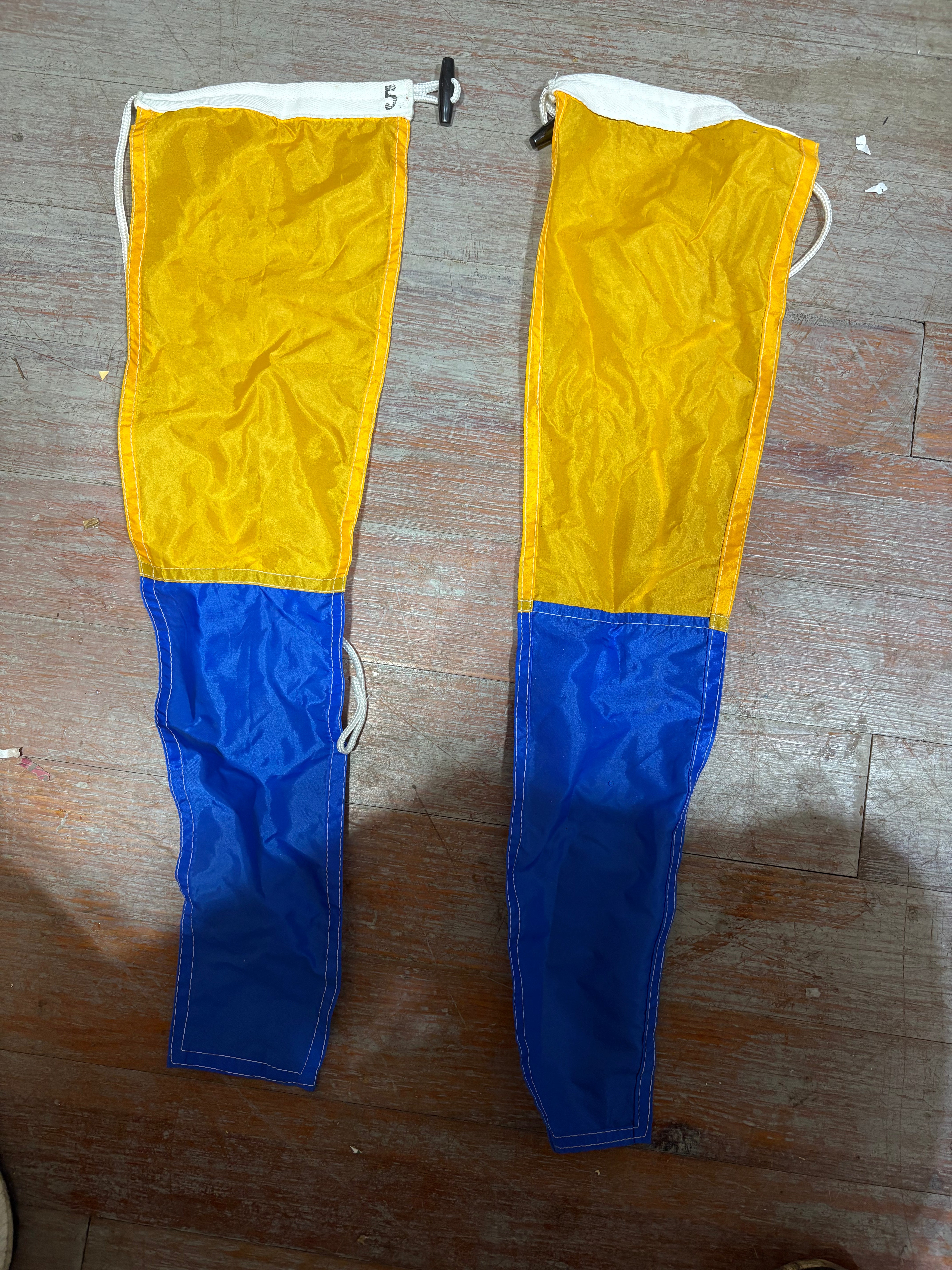 Blue and Yellow 24" Burgees (pair) – Sailboat Parts