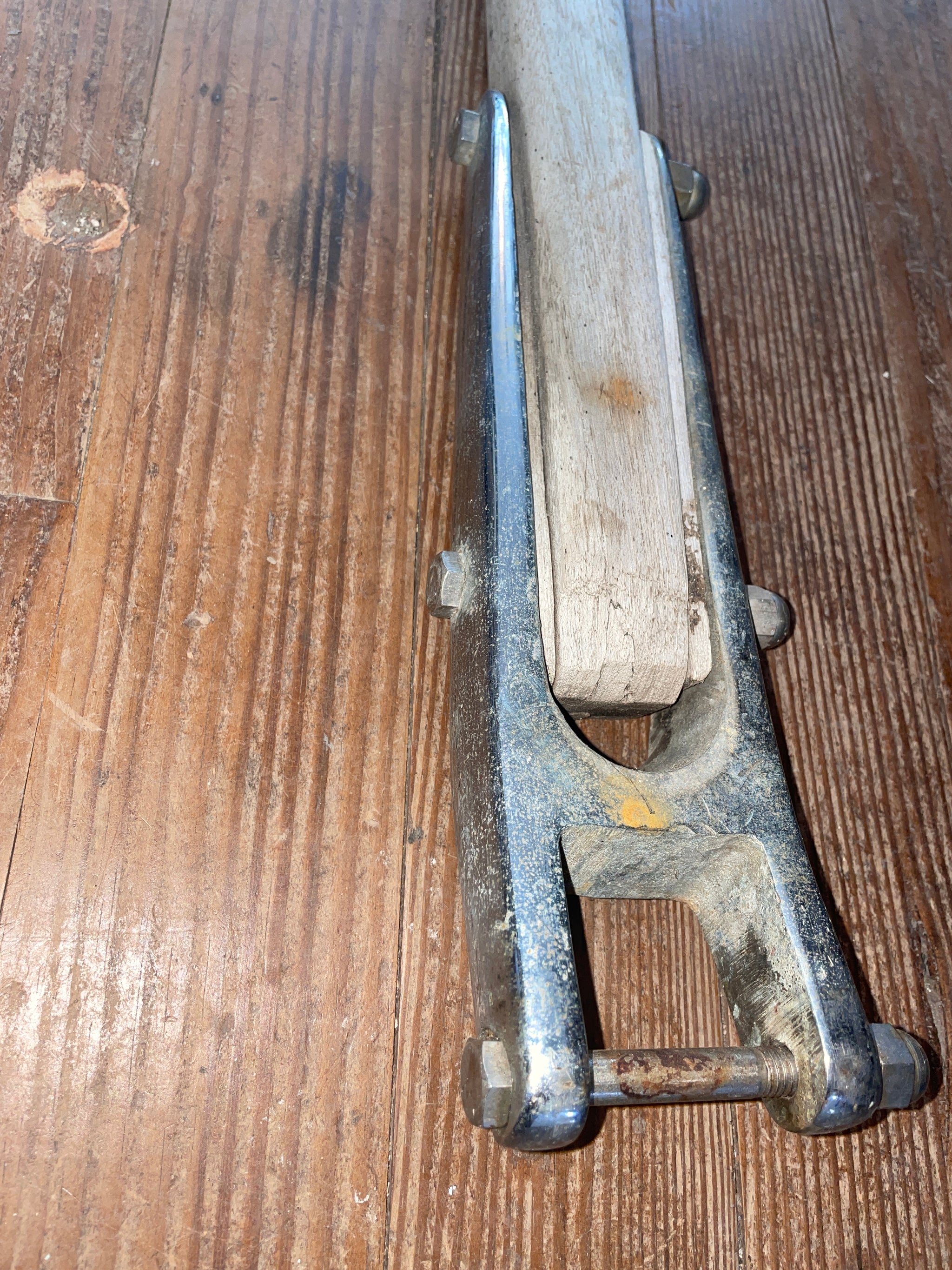 Teak Tiller Handle With Chromed Bronze Bracket -32 1/2” Long – Sailboat ...