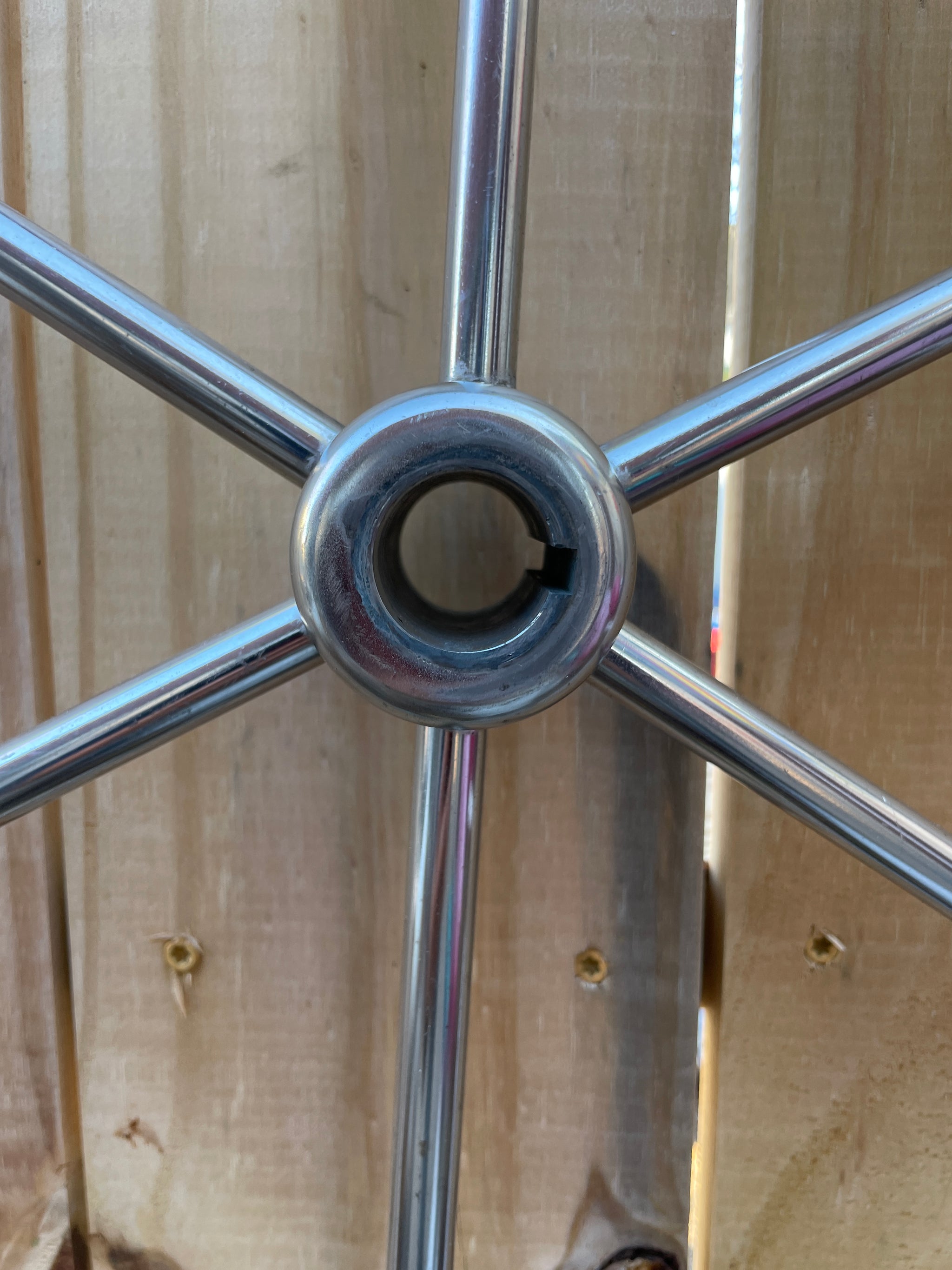 36" Stainless Steel Edson Destroyer Wheel w 1" keyed shaft – Sailboat Parts